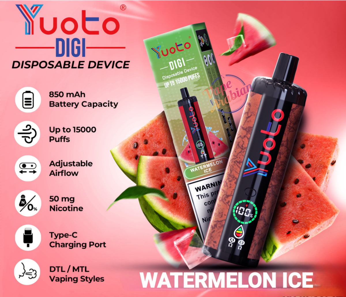 YUOTO DIGI 15000 PUFFS 50MG |DISPOSABLE VAPE | INDIA – vape india smoke